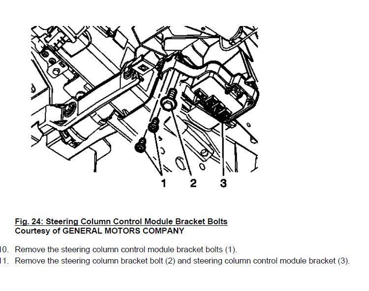 Where is the steering column control module ECU located ...