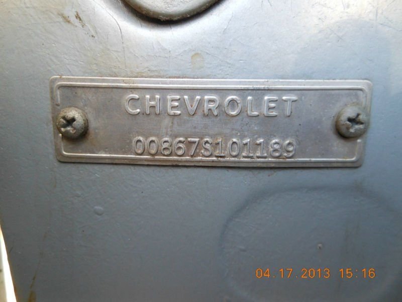 VIN on a 1957 - CorvetteForum - Chevrolet Corvette Forum Discussion