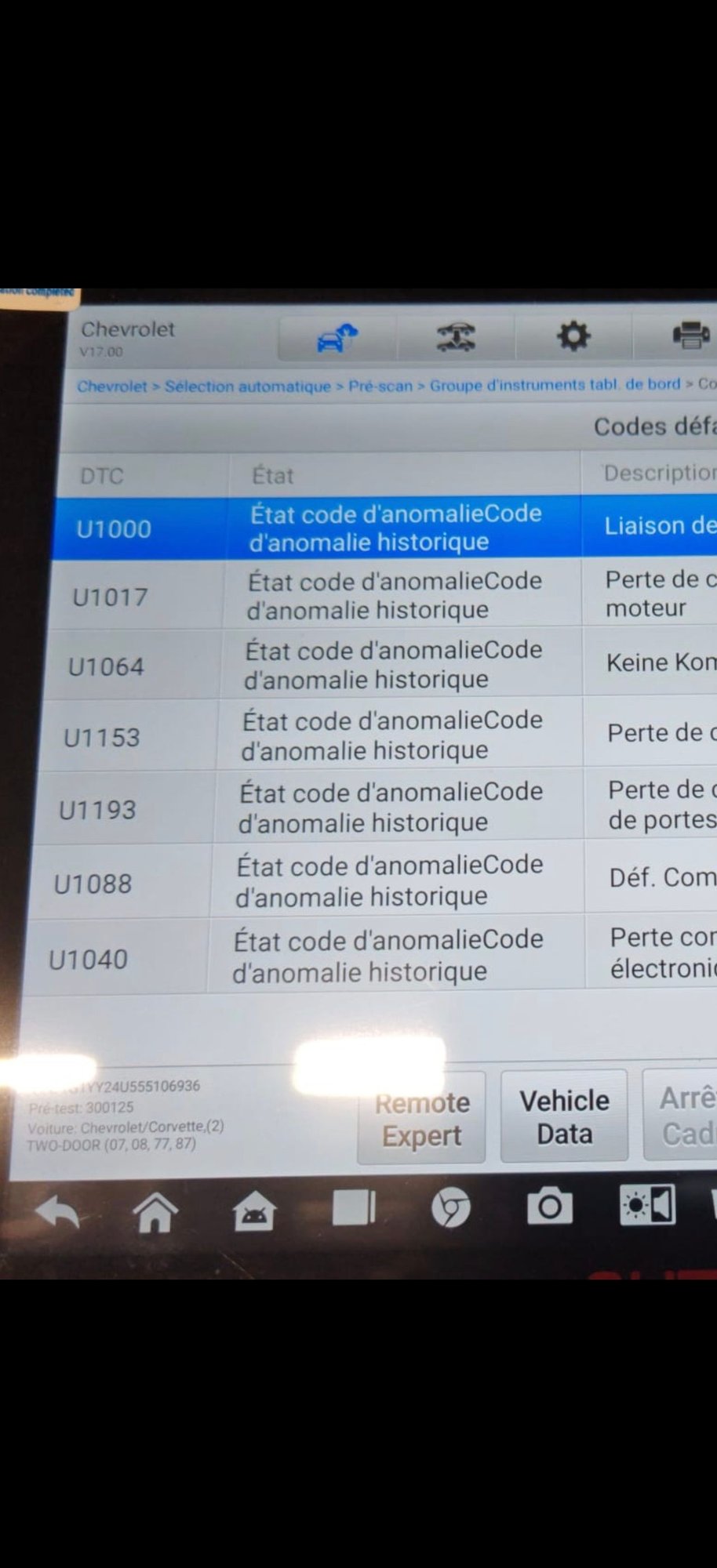 Problème codes erreur - CorvetteForum - Chevrolet Corvette Forum Discussion
