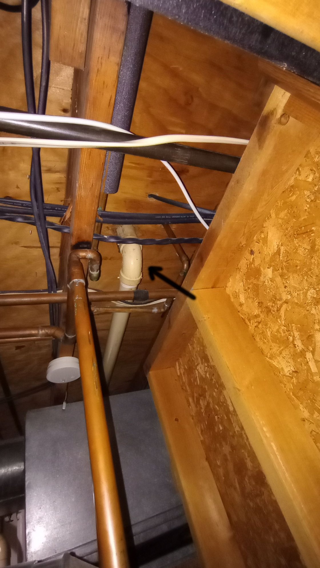 Under the kitchen sink S-Trap, plumbing, drain and AAV install ...