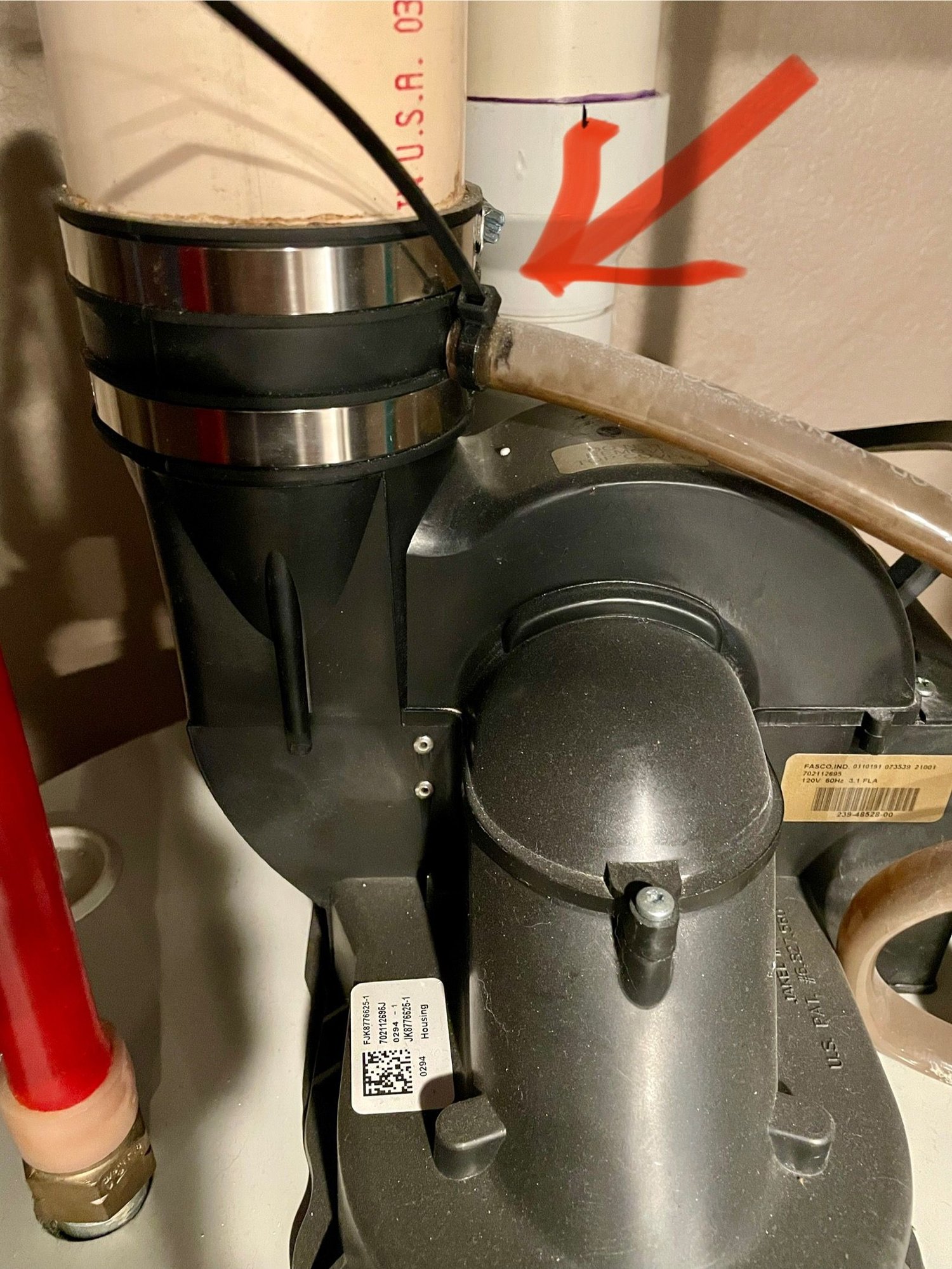 Gas water heater blower condensation line full of funk? - DoItYourself ...