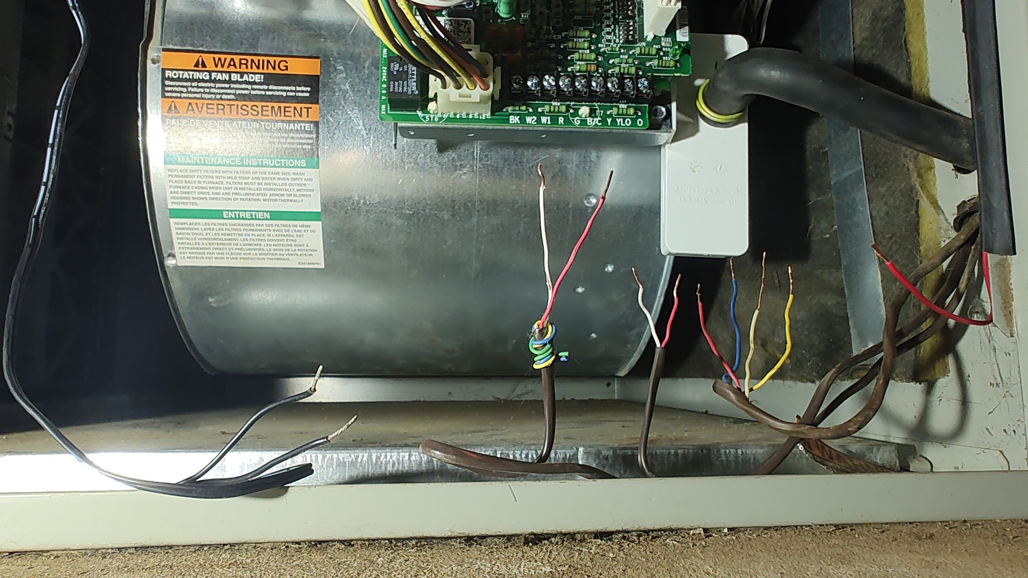 Trane XV95 furnace, thermostat , condensate pump wiring - DoItYourself ...