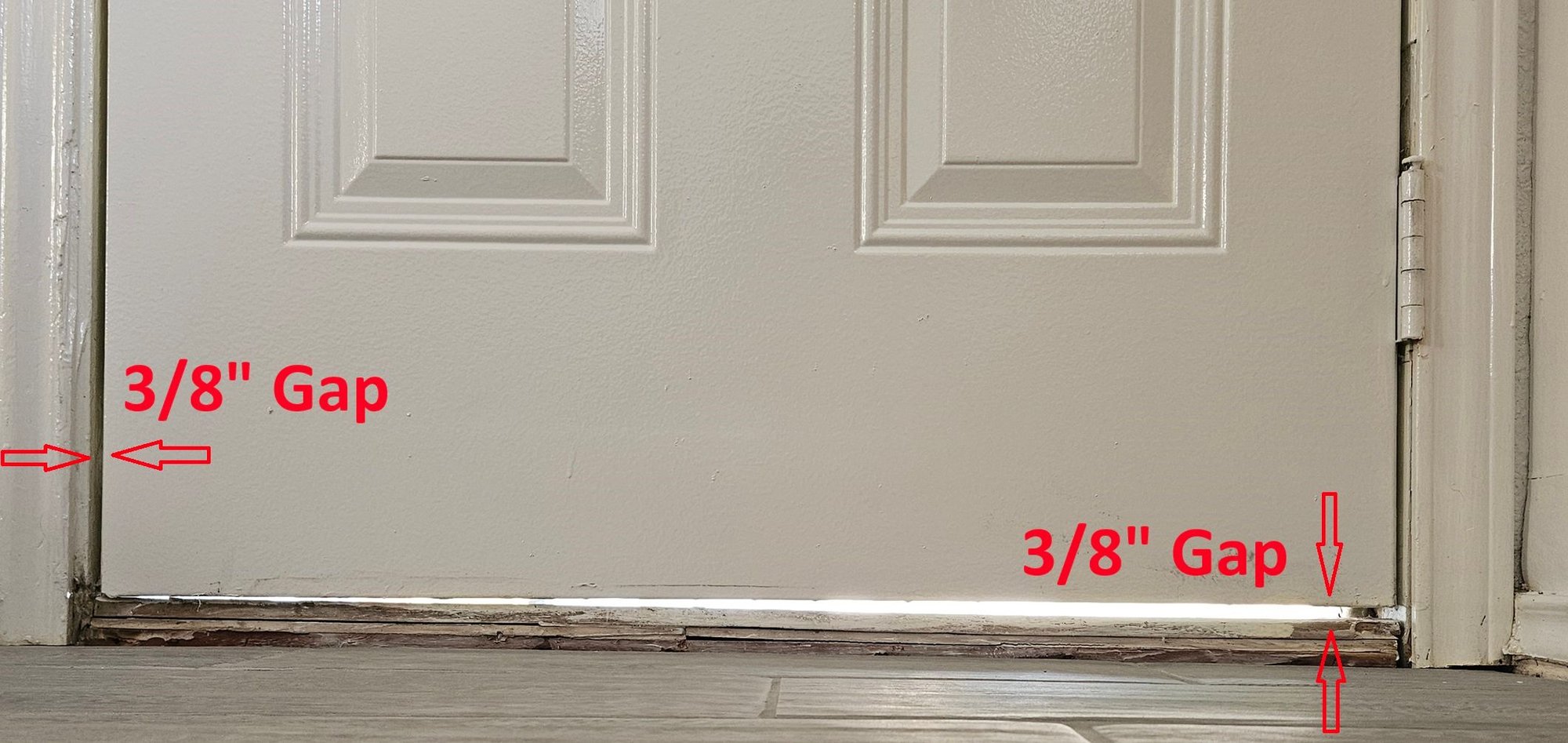 Repairing entrance door gaps - DoItYourself.com Community Forums