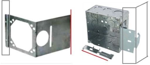 How to attach a metal box to the "hollow" side of a metal stud C ...