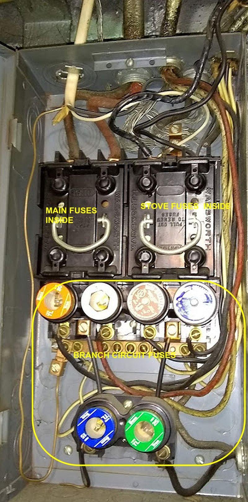 Old fuse box - want to remove 2 wires, and cover remaining wires ...