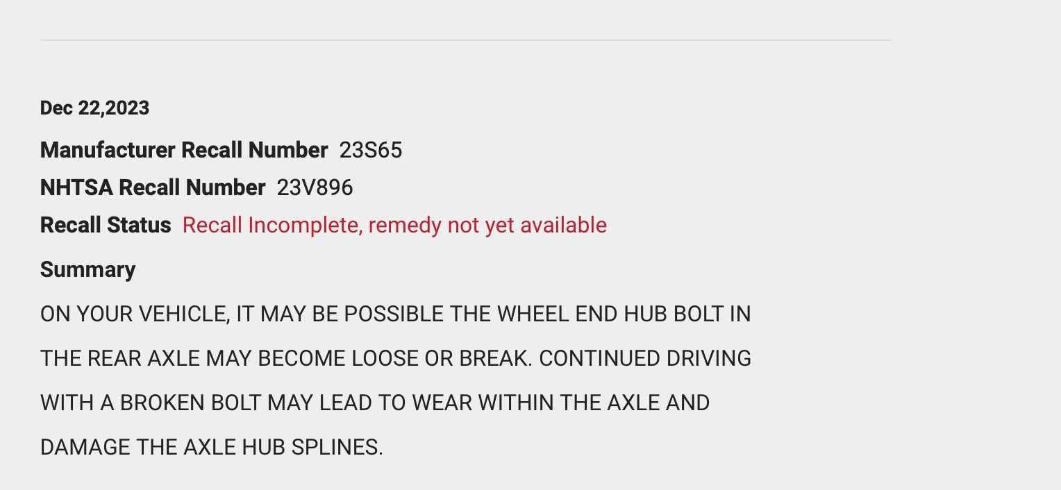 Bolt Shear Recall - Ford F150 Forum - Community of Ford Truck Fans