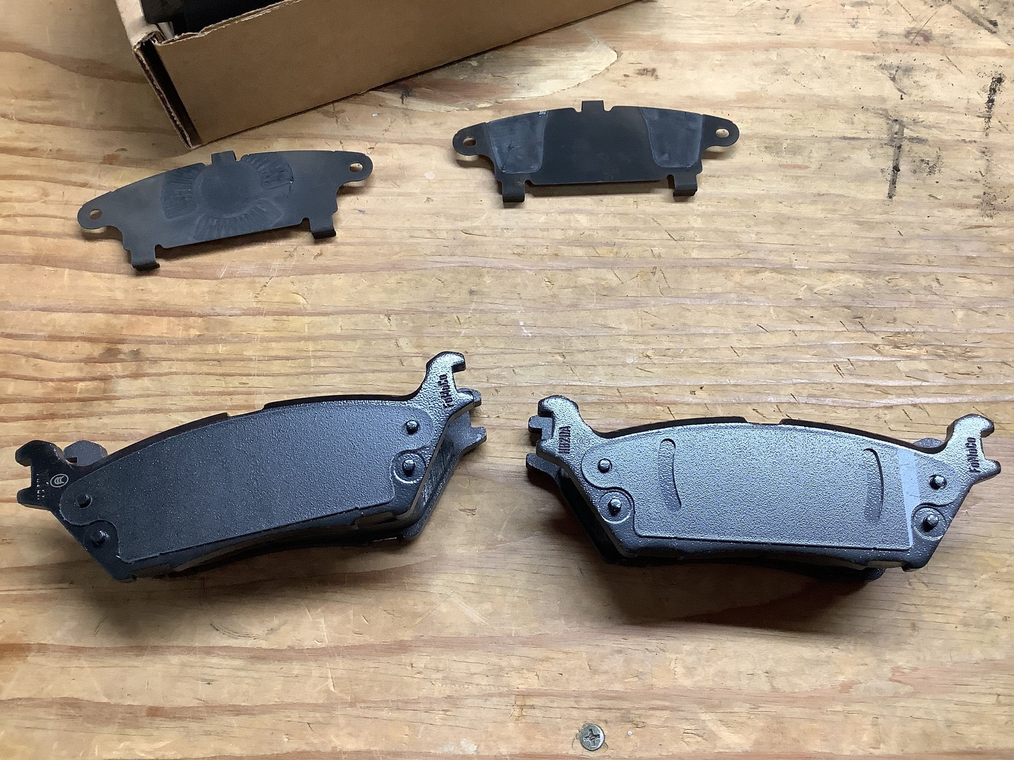 2018 Rear OEM Pads w/Electronic Parking Brake - Two Different Backing ...