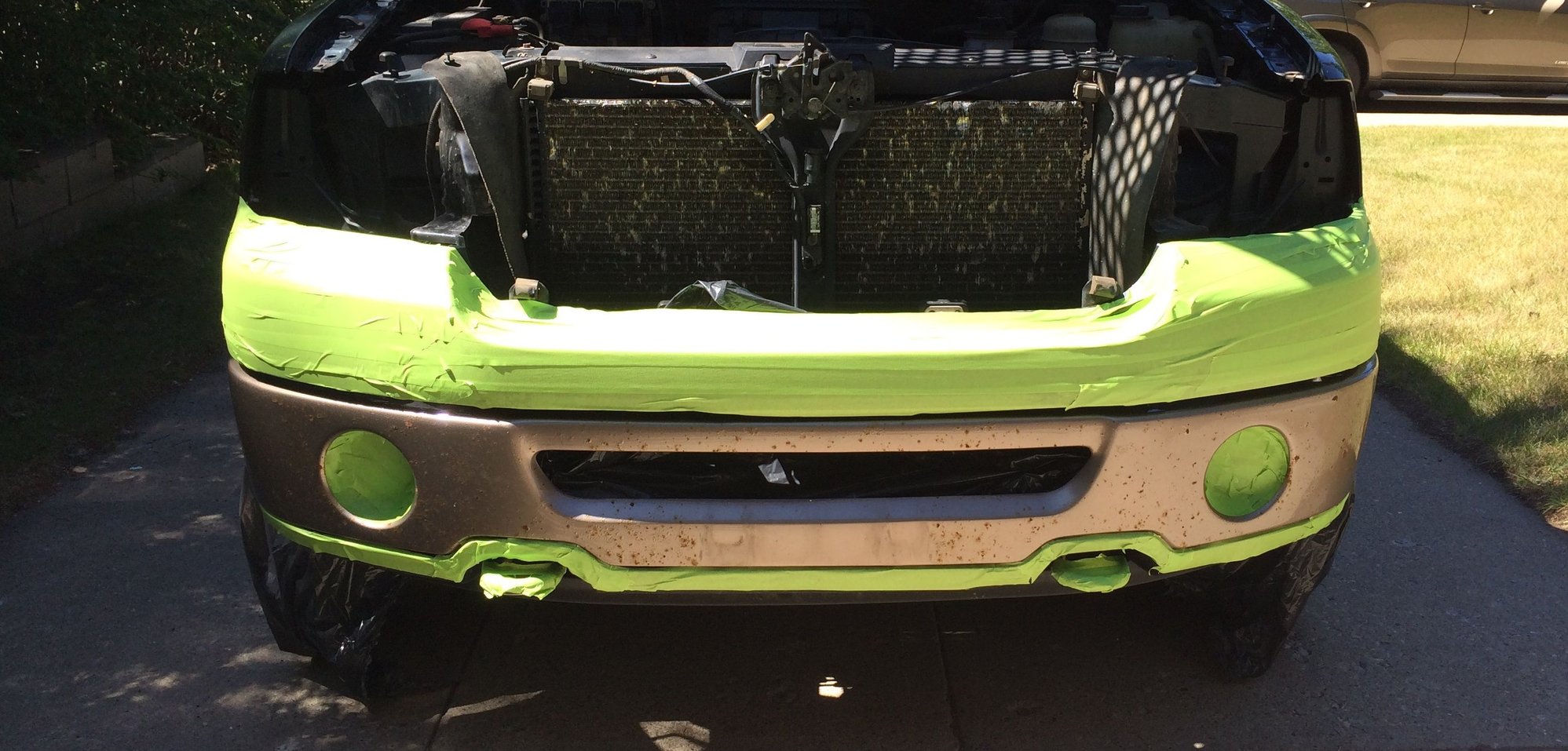 Repainted chipped/pitted/rusty front bumper - Ford F150 Forum ...