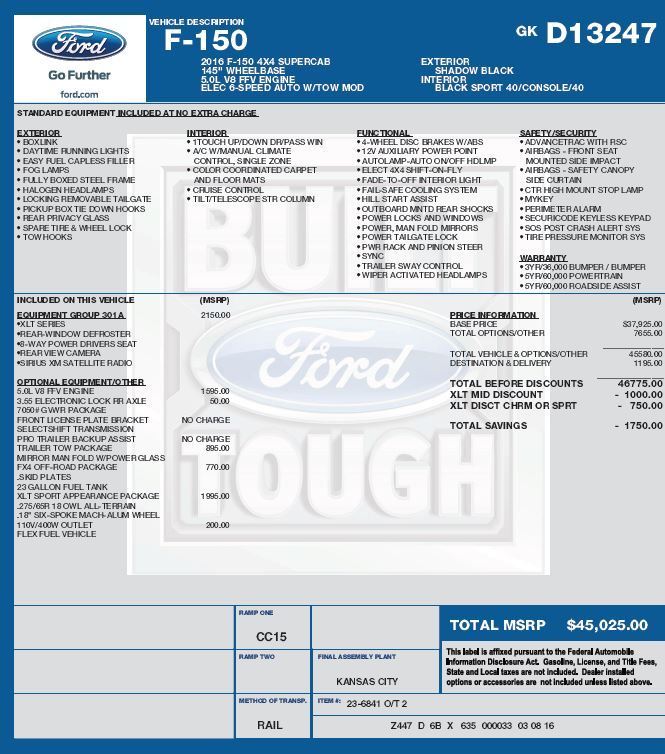 Just tell us your under invoice price paid. - Page 92 - Ford F150 Forum ...