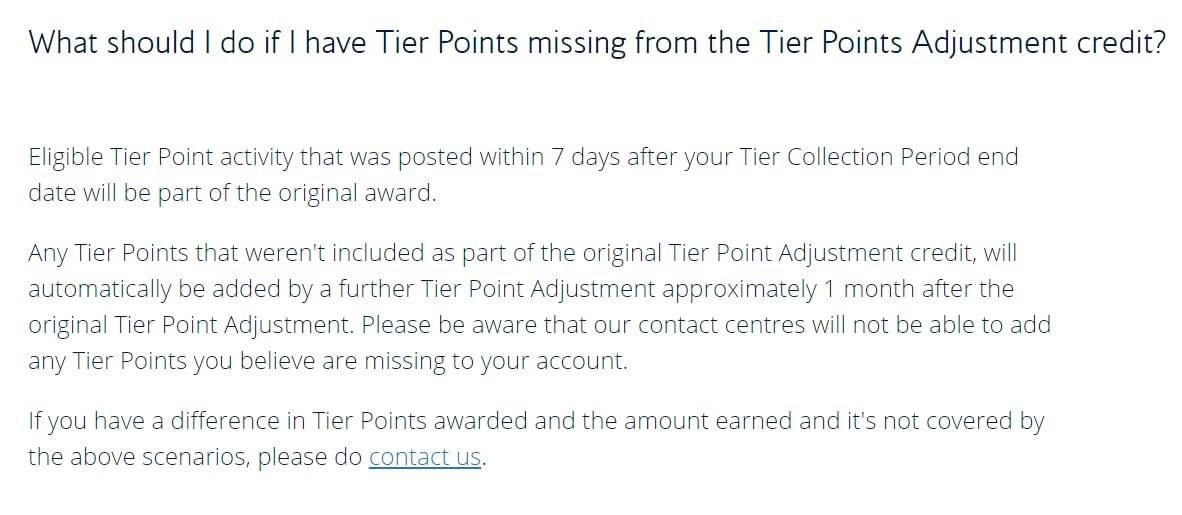 ** BA ANNOUNCEMENT : all Tier Point collection years to start 1st April ...