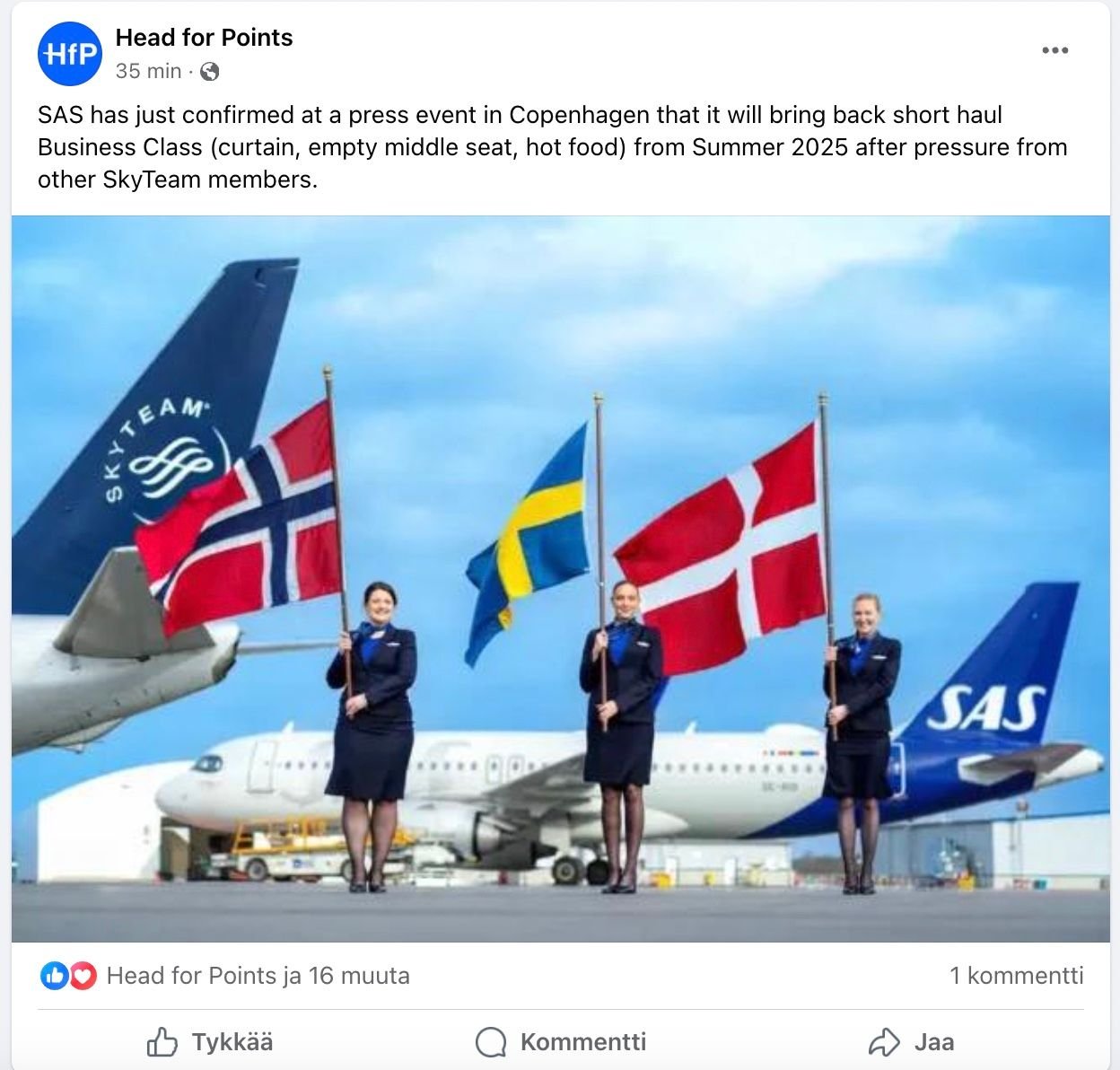 SAS to Bring Back European Business Class Summer 2025 - Page 15 ...