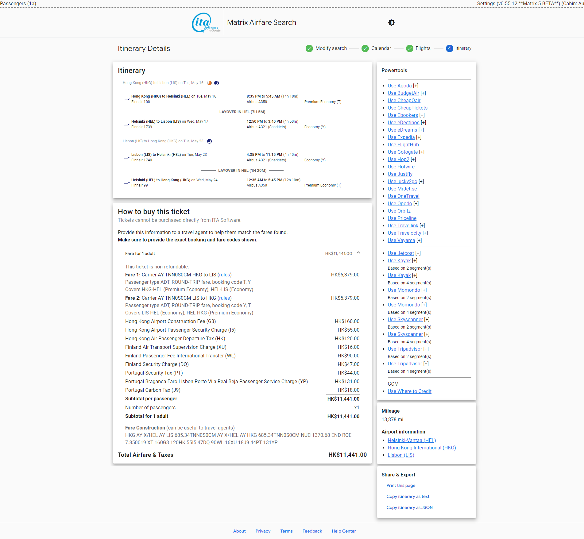 AF/KL - HKG-Portugal - 9133+ HKD / 1045 EUR / $1164 r/t - Premium ...