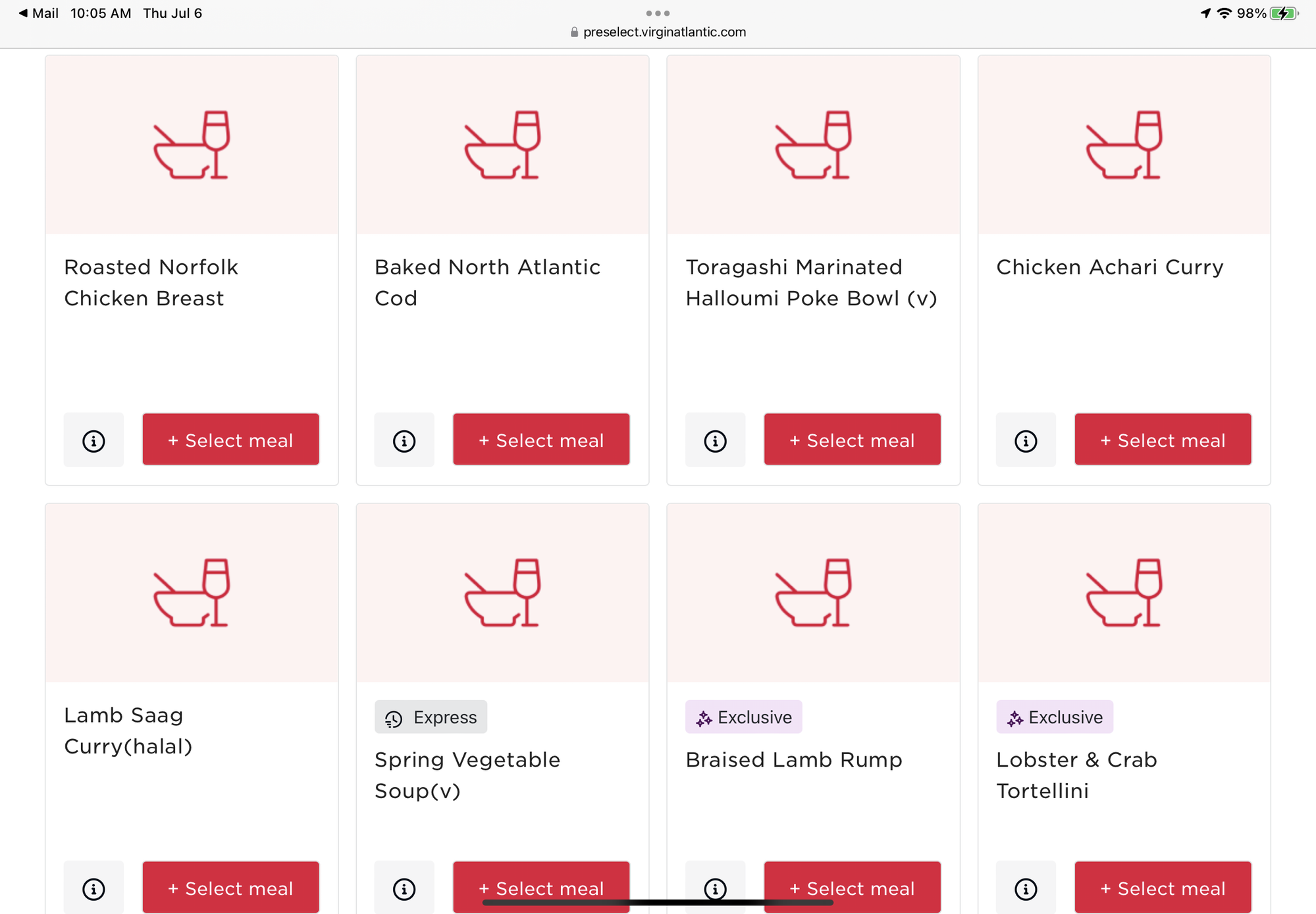 Current Upper Class menu? - Page 4 - FlyerTalk Forums