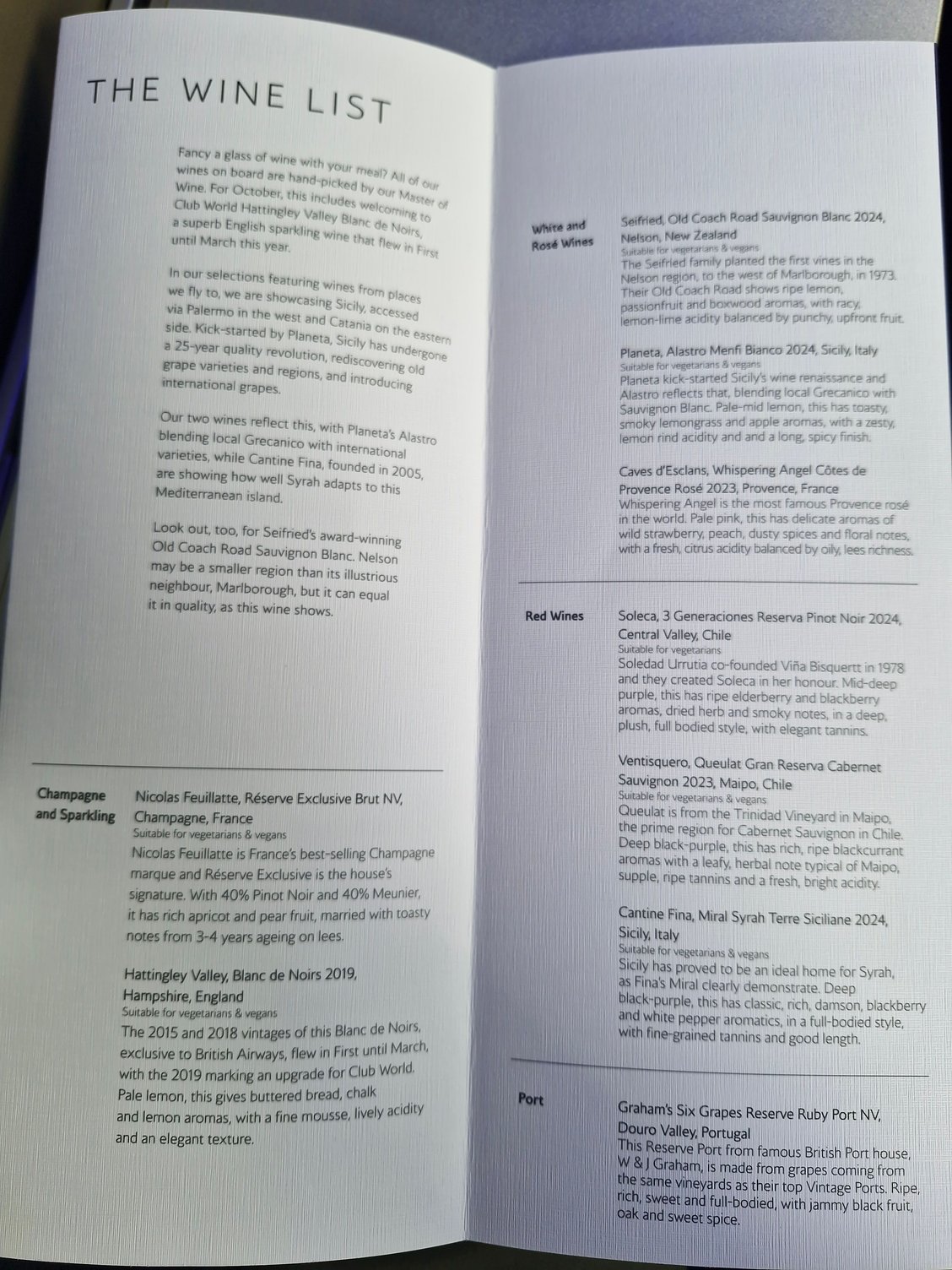 Long haul in-flight catering 2025 | Club World - Page 47 - FlyerTalk Forums