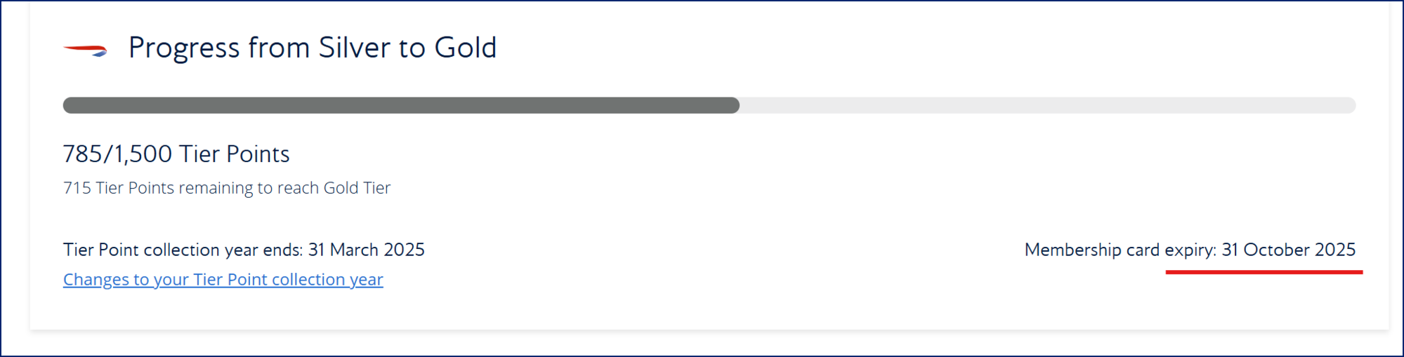 ** BA ANNOUNCEMENT : all Tier Point collection years to start 1st April ...