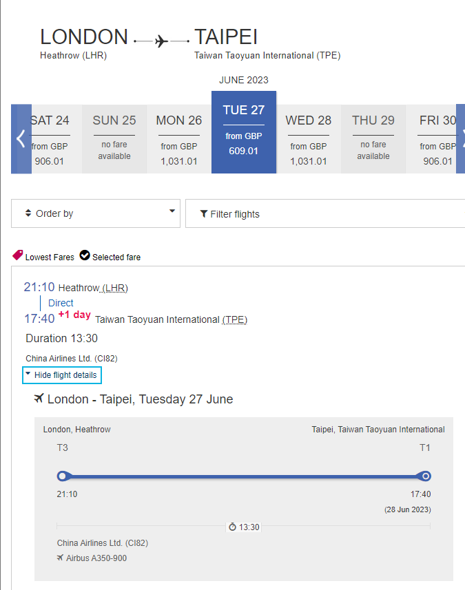 LHR-TPE with Eva? - FlyerTalk Forums