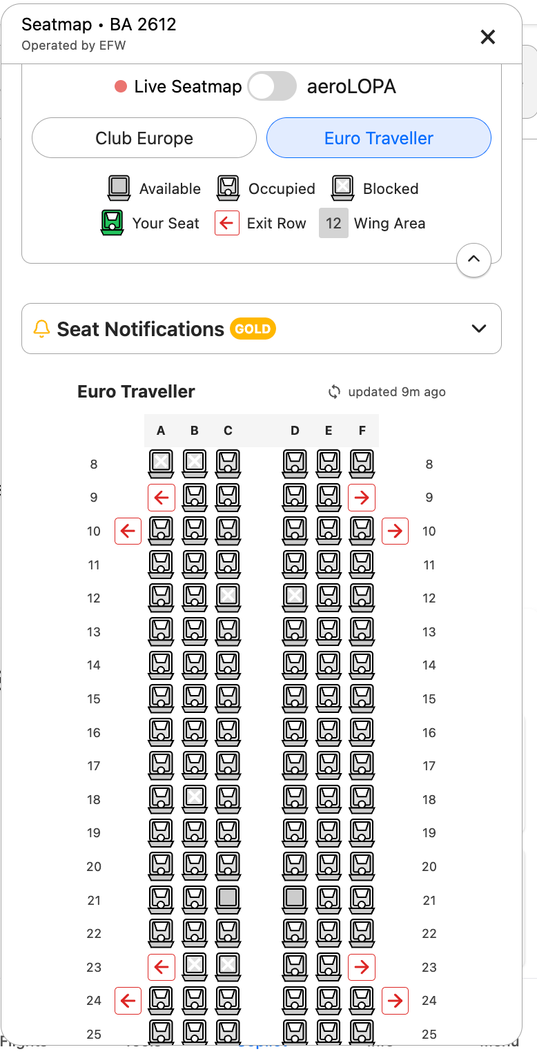 Help to check BA seat availability and BA flight loads | 2024/25 ...