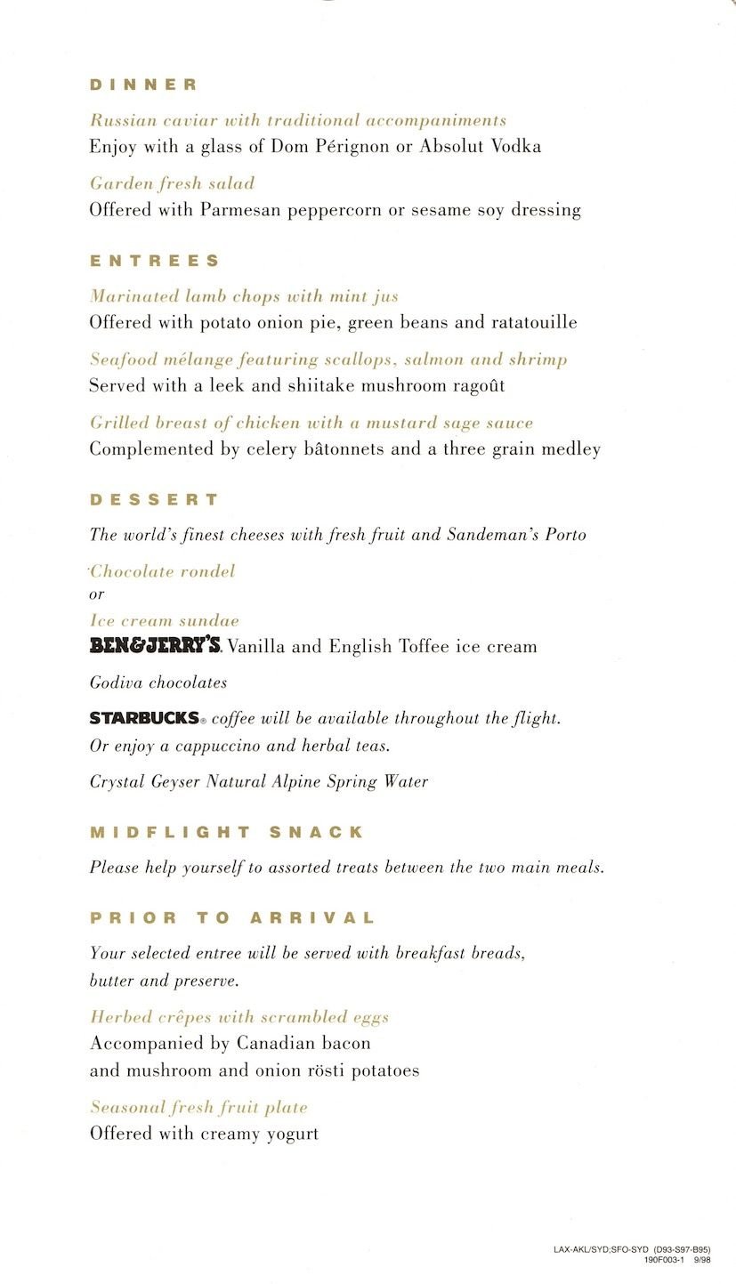 First Class Menus and Experiences From Bygone Years - Page 44 ...
