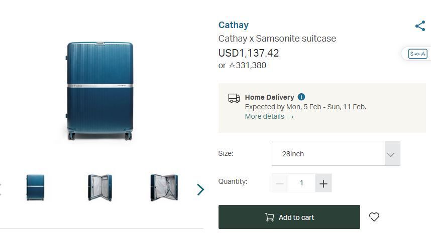 Cathay Samsonite Luggage - FlyerTalk Forums