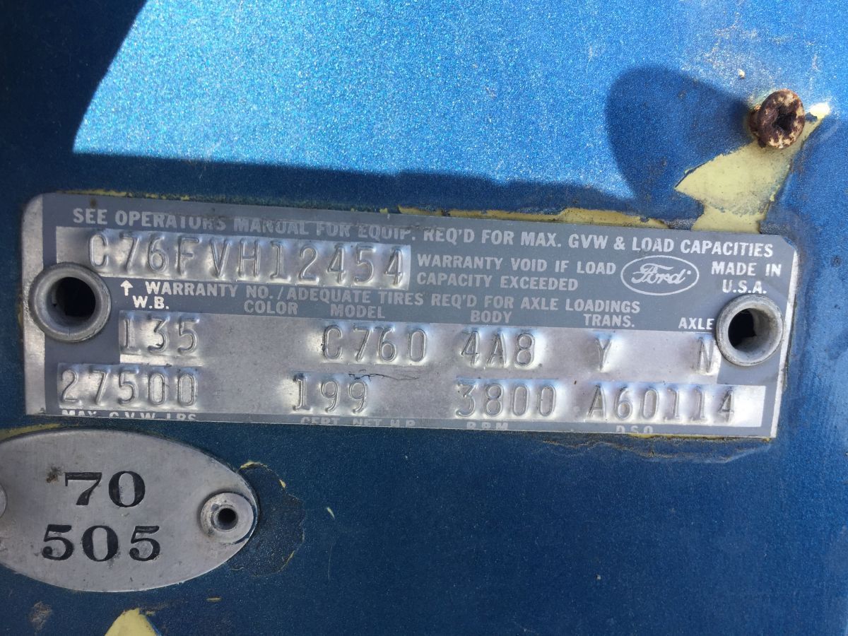 1971 c750 Coe decode please - Ford Truck Enthusiasts Forums