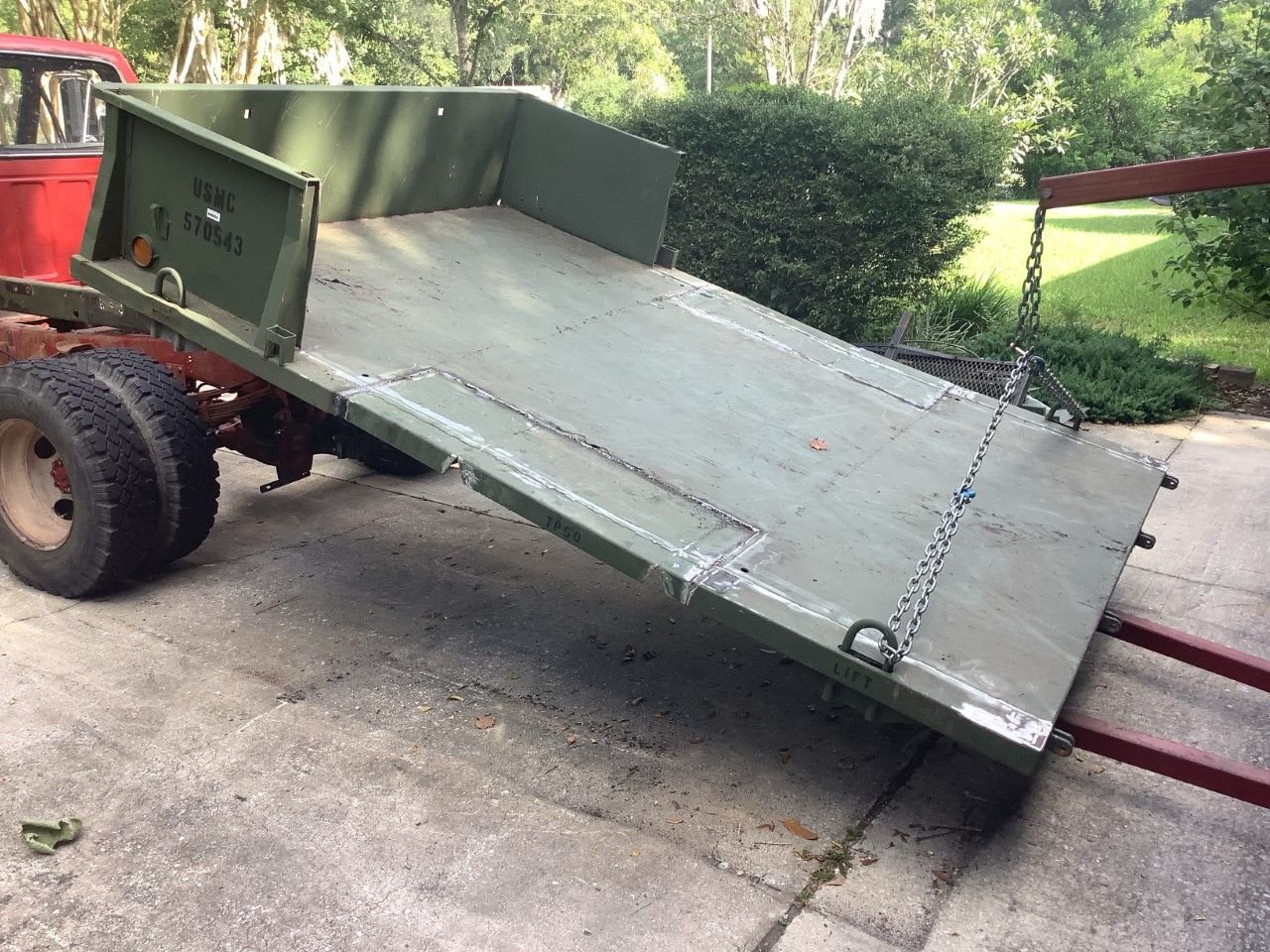 Flatbed from miltary trailer (M105) - Ford Truck Enthusiasts Forums