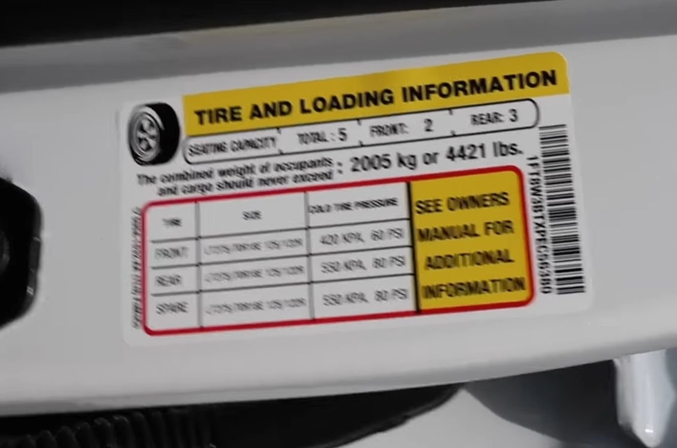 PAYLOAD STICKER 2023 F 350 4x4 crew cab short bed 6.7L - Ford Truck ...