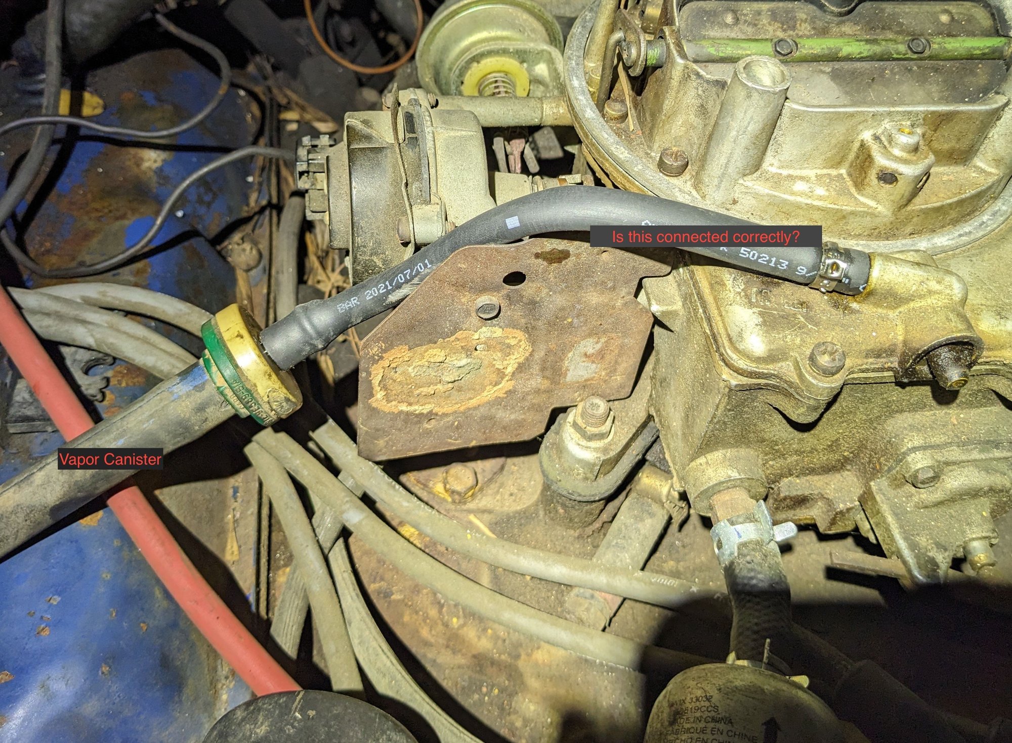 351M: Need help making sense of stock carb, choke and EGR connections ...