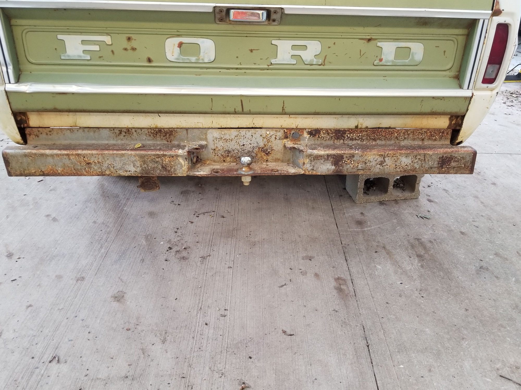 Do you think this is the original 1967 Camper Special bumper? - Ford ...