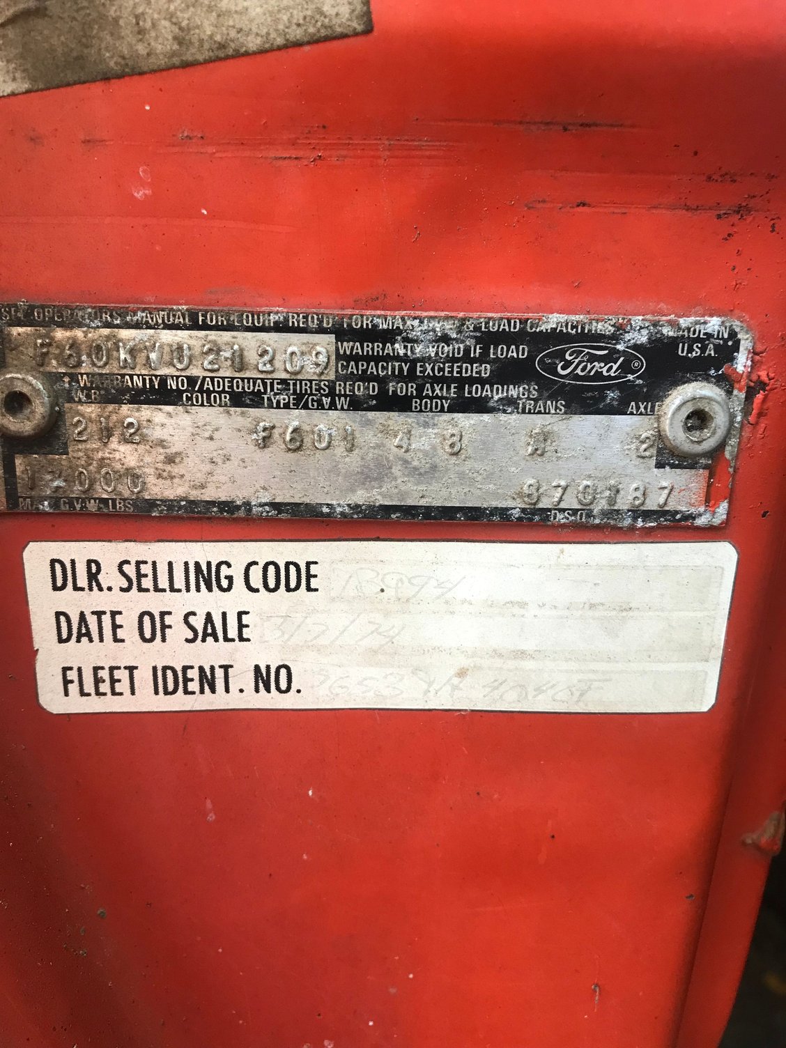 1973 Ford F600 Rear Axle Decoding - Ford Truck Enthusiasts Forums