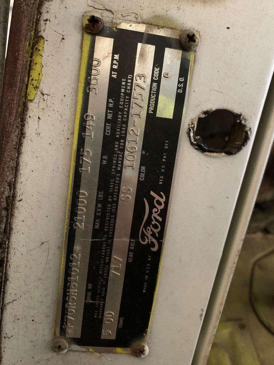 56 F700 vin decode/axle ID - Ford Truck Enthusiasts Forums