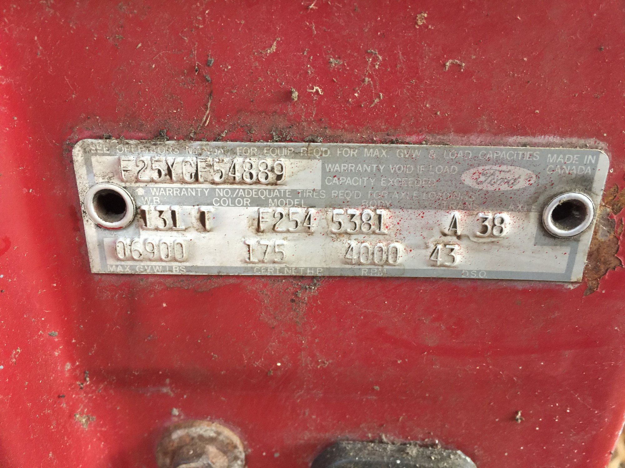 Door tag decode/ parts truck - Ford Truck Enthusiasts Forums