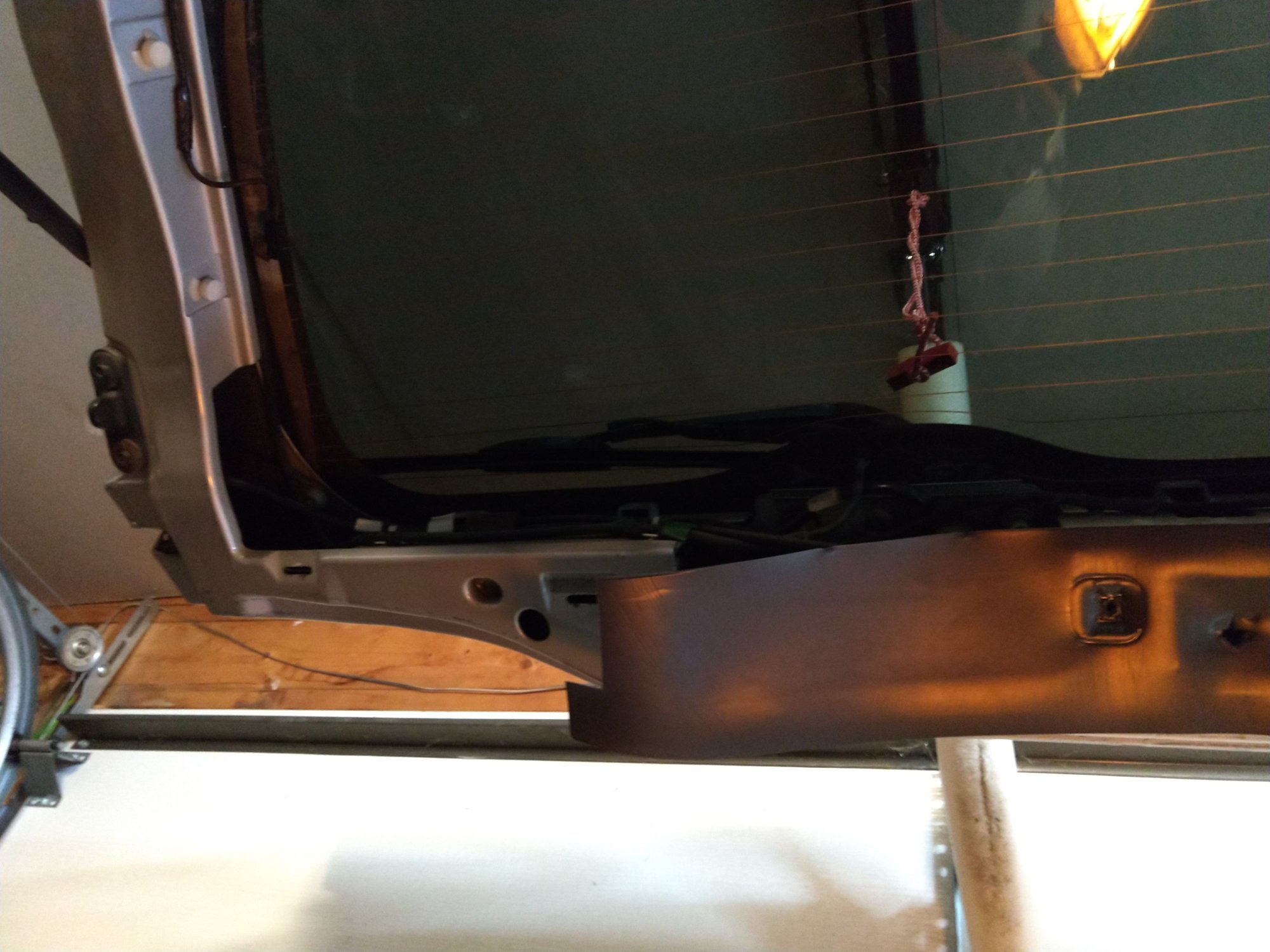 How to remove Excursion rear hatch trim and replace rear defroster tab ...
