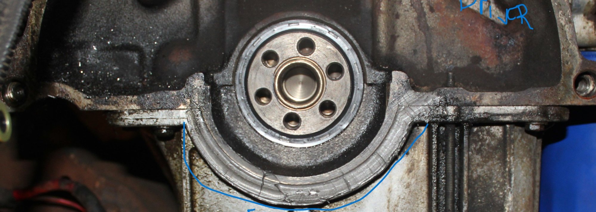 1994 Ranger 4.0 V6 Rear main seal crank cap oil pan - Ford Truck ...