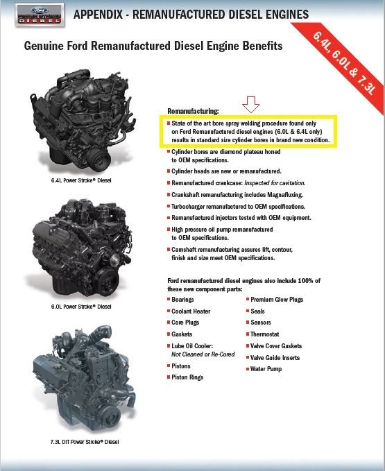 Ford OEM 7.3 engine block repair - Ford Truck Enthusiasts Forums