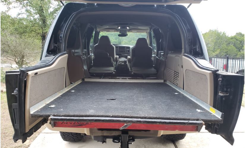 Truck bed slide in the back of the Excursion - Ford Truck Enthusiasts ...