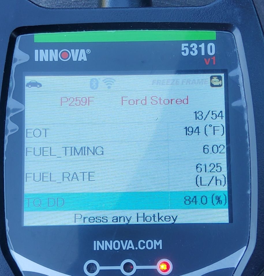 P259f Turbocharger 'A' Boost Control Position At High Limit has been ...