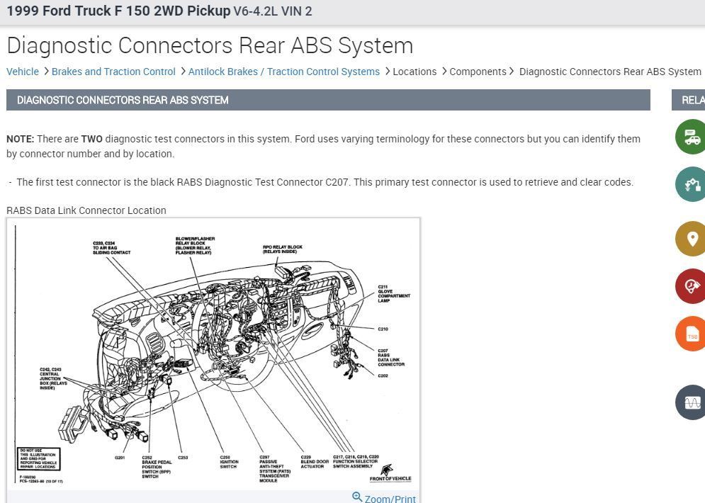 1999 f150 ABS light and RABS Diagnostic Wire - Ford Truck Enthusiasts ...