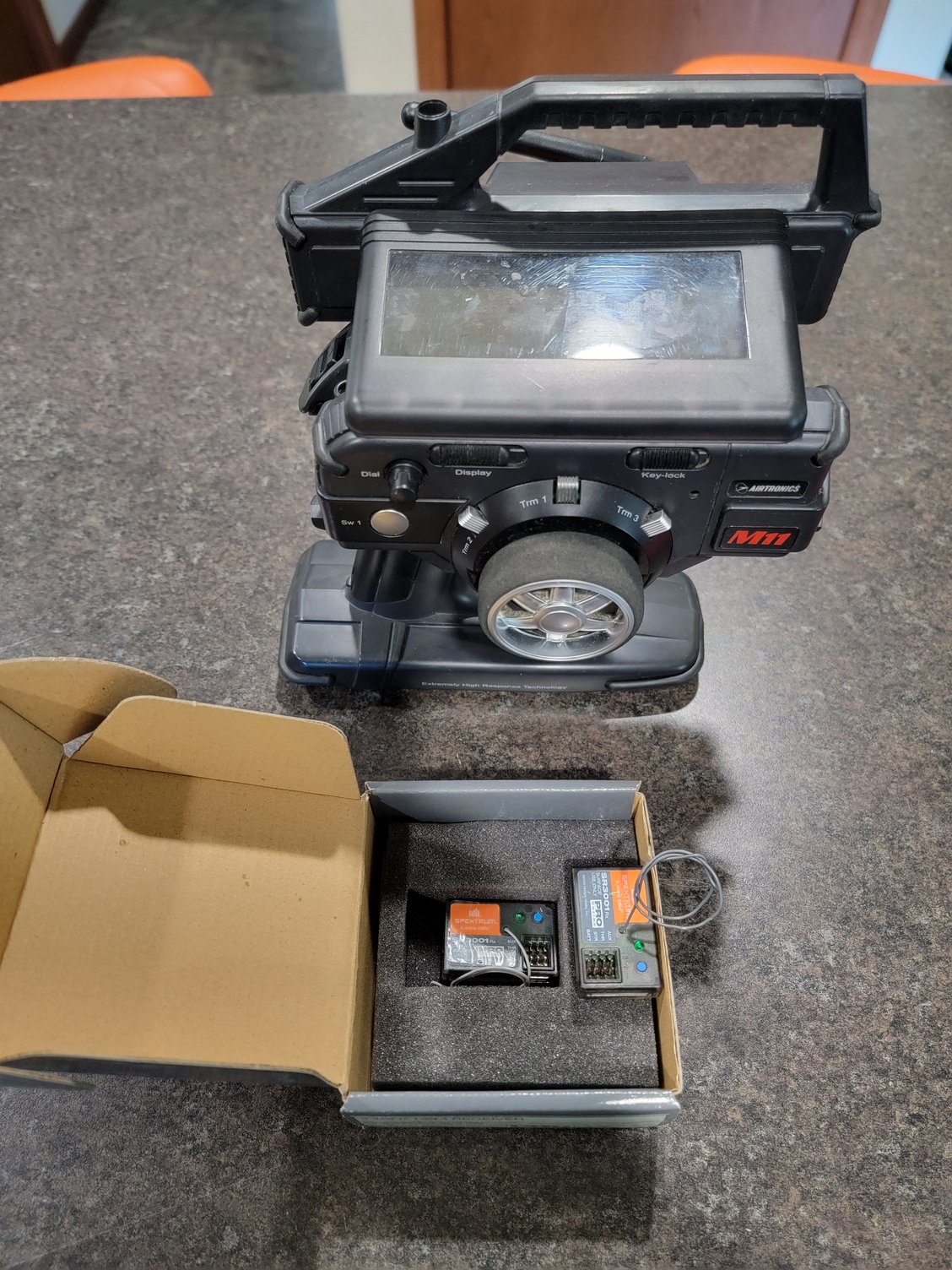 Airtronics M11 w/Spektrum SM1001 module and (2) SR3001 receivers. - R/C ...
