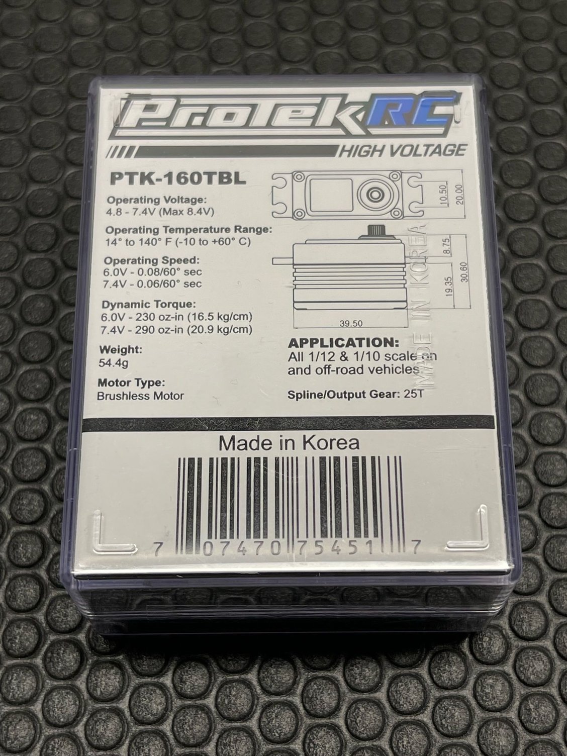 New ProTek RC 160TBL Black Label Low Profile High Torque Brushless Servo - R/C Tech Forums