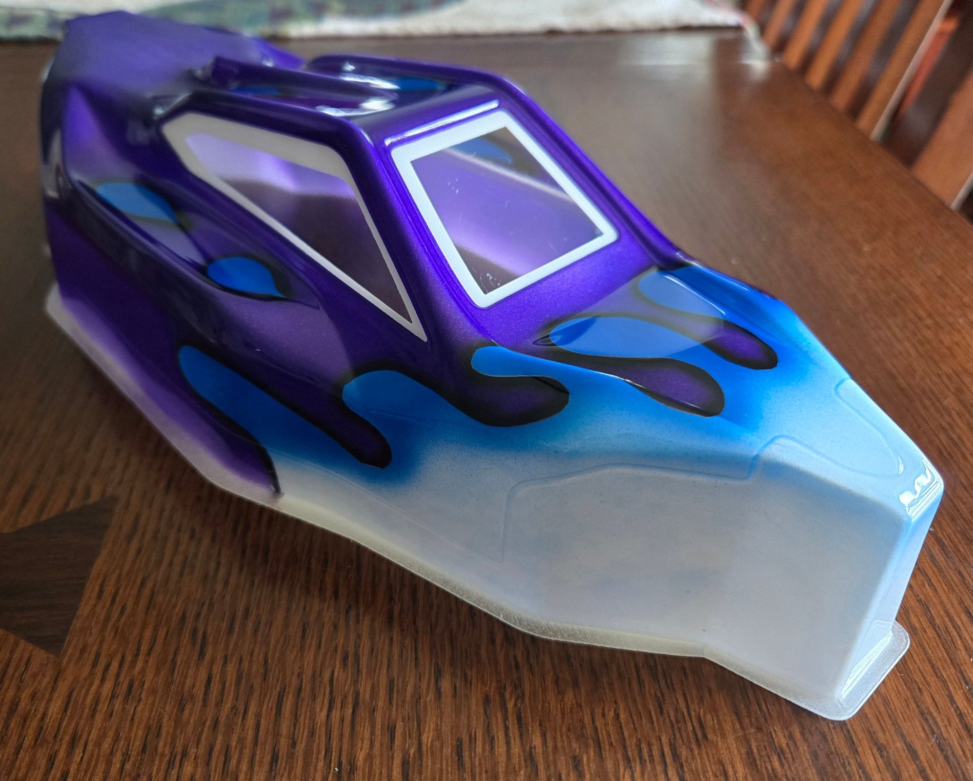 New Custom Painted b7 b7d Associated body with clear wings and decals ...