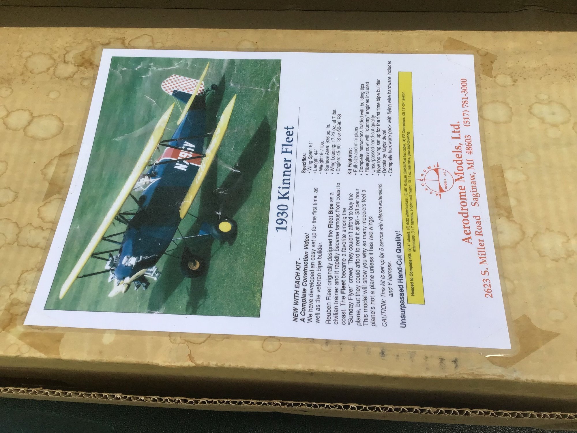 Aerodrome Models 1930 Kinner Fleet Bipe - RCU Forums