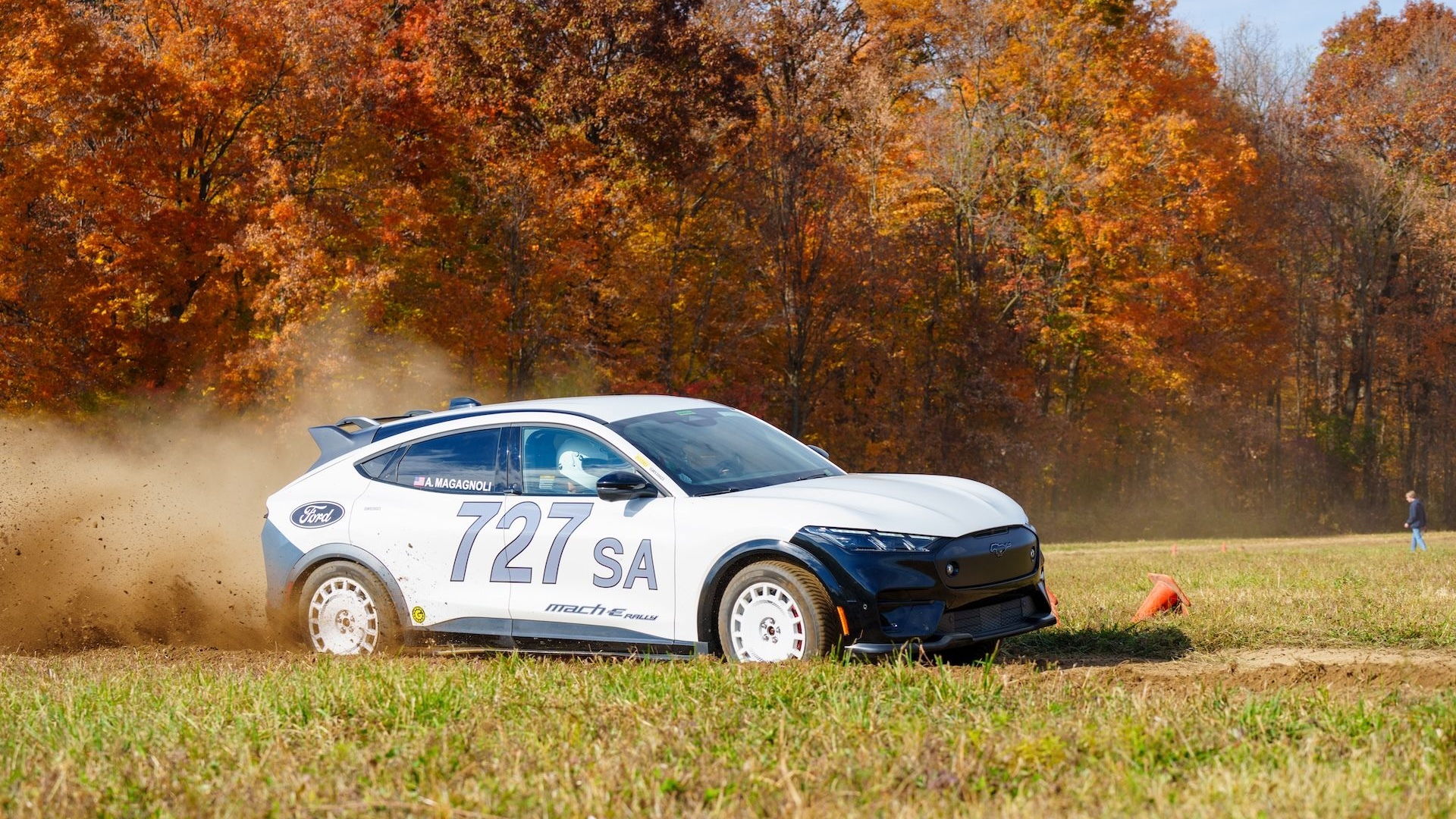 A Ford Mustang Mach-E Rally dominated an SCCA RallyCross