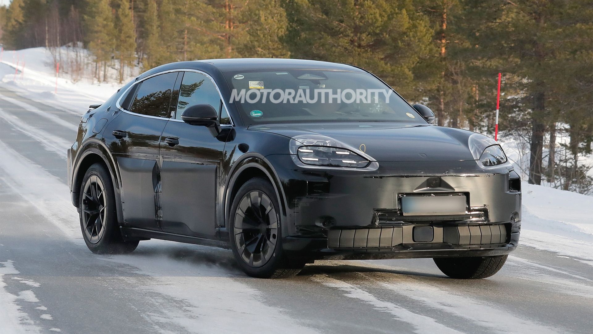2028 Porsche Cayenne Coupe EV spied with new details