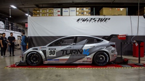 Evasive Motorsports' modified Tesla Model 3 readies for a run at Pikes ...