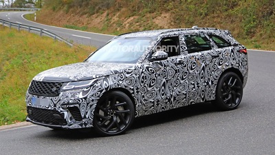 2019 Land Rover Range Rover Velar SVR spy shots and video