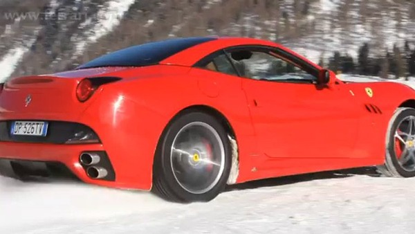 Ferrari FF… Wait, California Hits The Snow In St. Moritz: Video