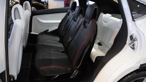 Tesla Model X Shows Its Insides: Detroit Auto Show Live Pictures