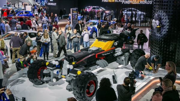 Chevy unveils life-size Lego Batmobile