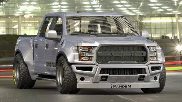 A wide-body kit for the Ford F-150 Raptor could look like this